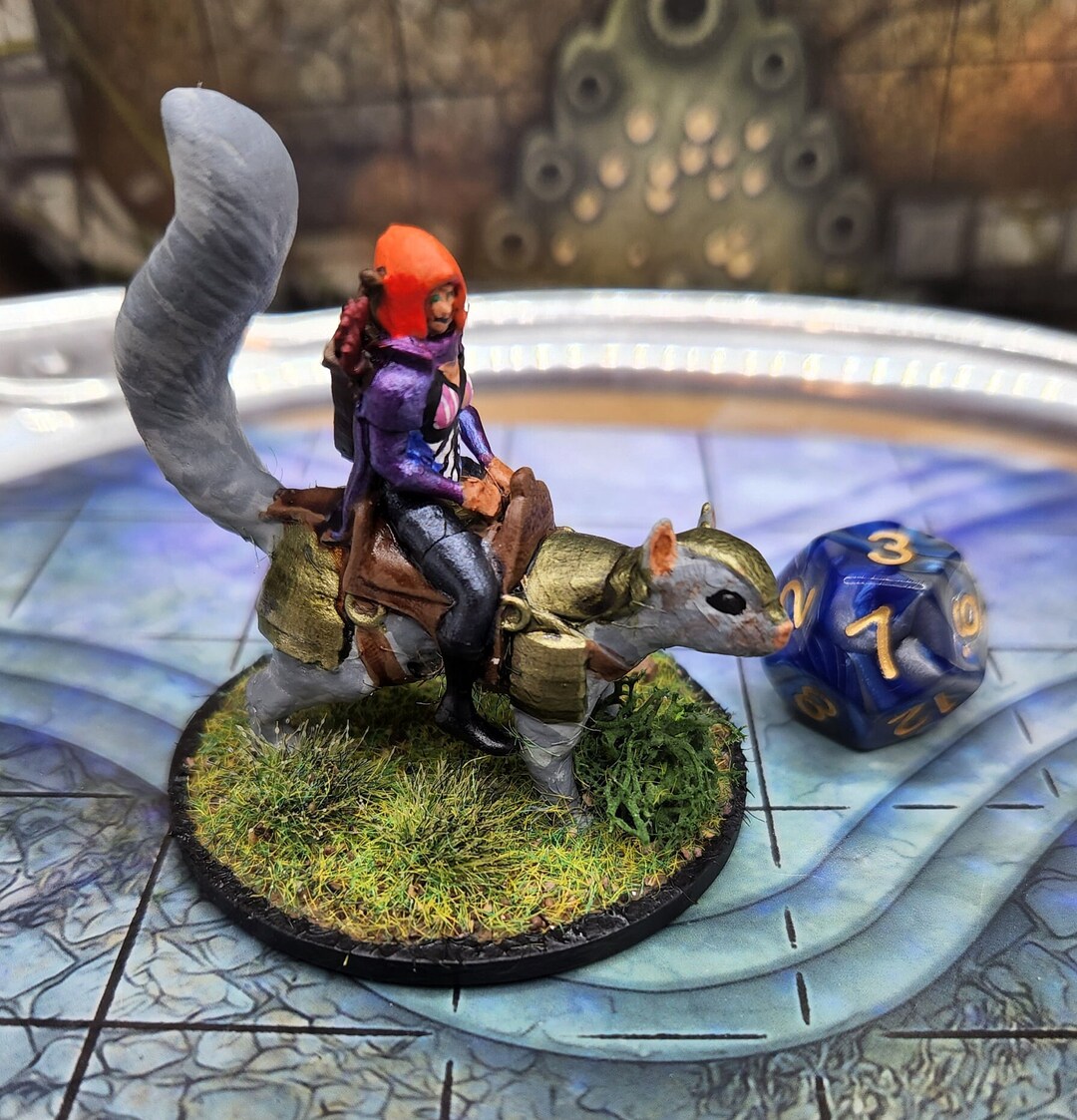 Ranger on Giant Squirrel - 3D Resin Printed Mini - Size Extra Large - Etsy