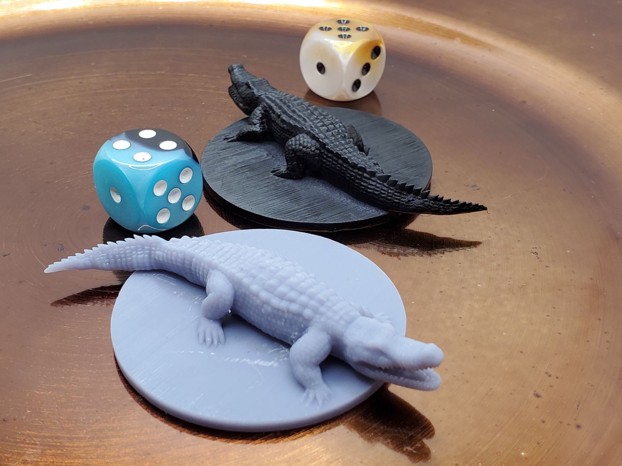 Giant Alligator Resin Printed Mini Hand Painted Paint - Etsy