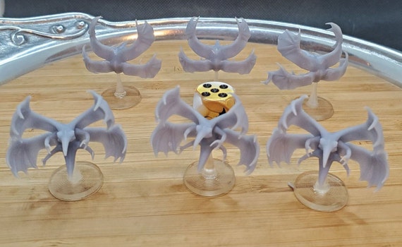 Stirge With Clear Base Resin Printed Mini Hand Painted - Etsy