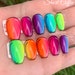Rainbow Pop Art Nails/ Neon Press on Nails/ Handcrafted Neon Ombre ...