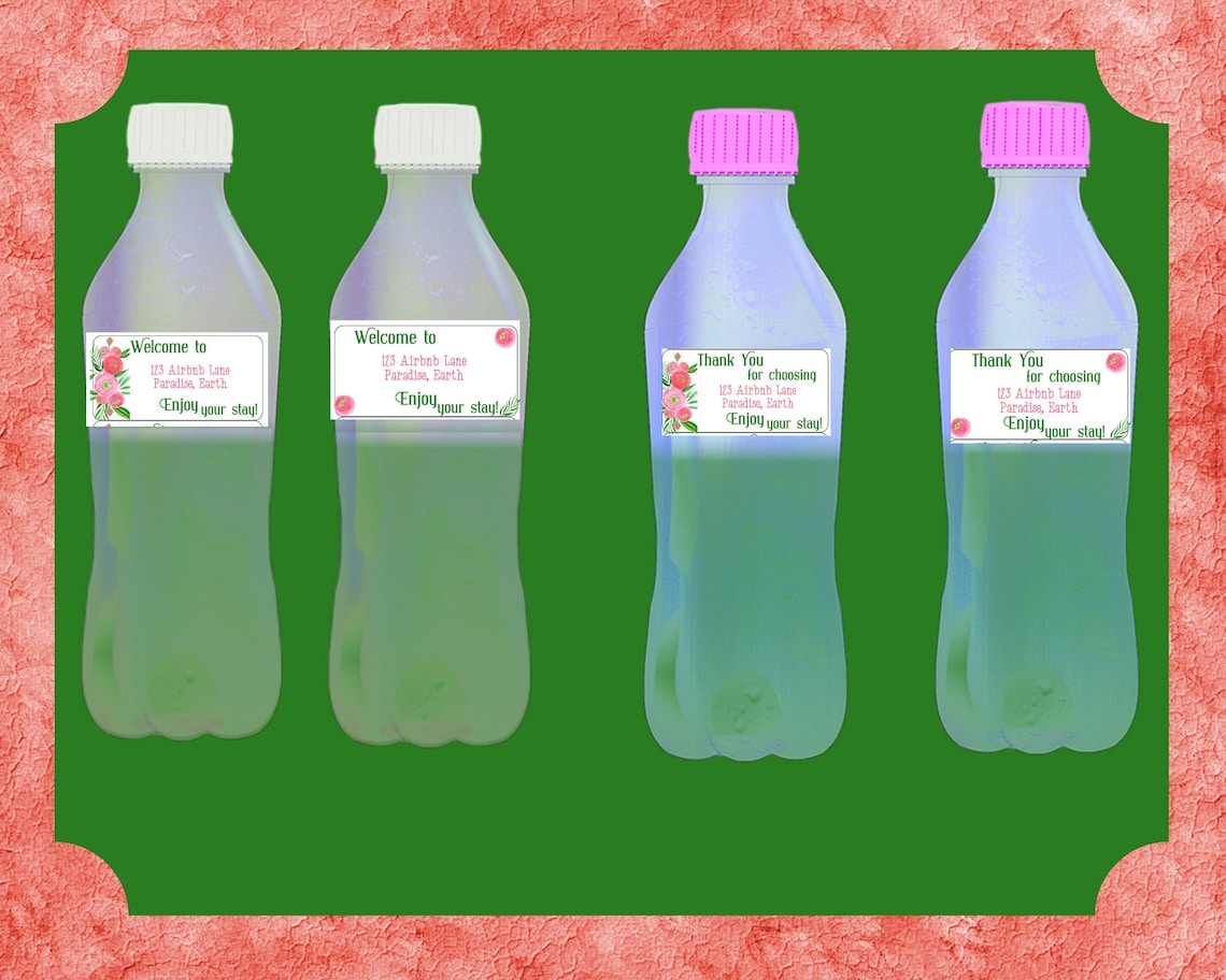 Water Bottle Labels Personalized | Horizontal | Welcome Labels | Thank ...