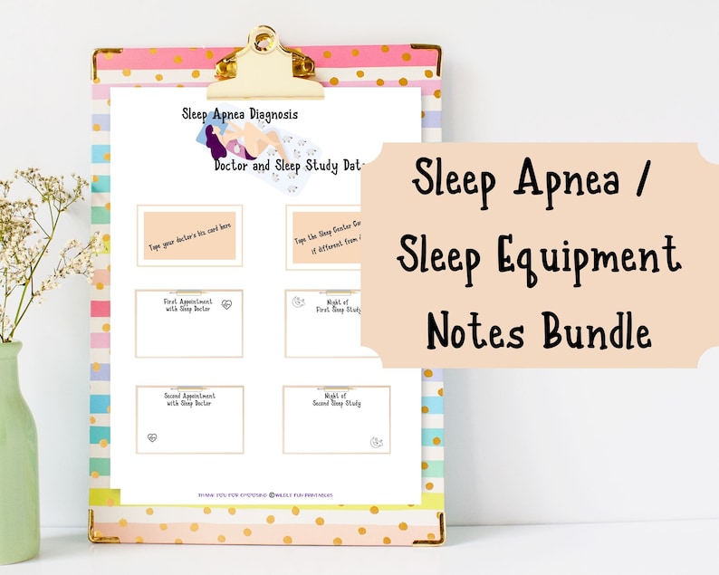 Sleep Apnea Sleep Equipment Notes Bundles for Women - Etsy