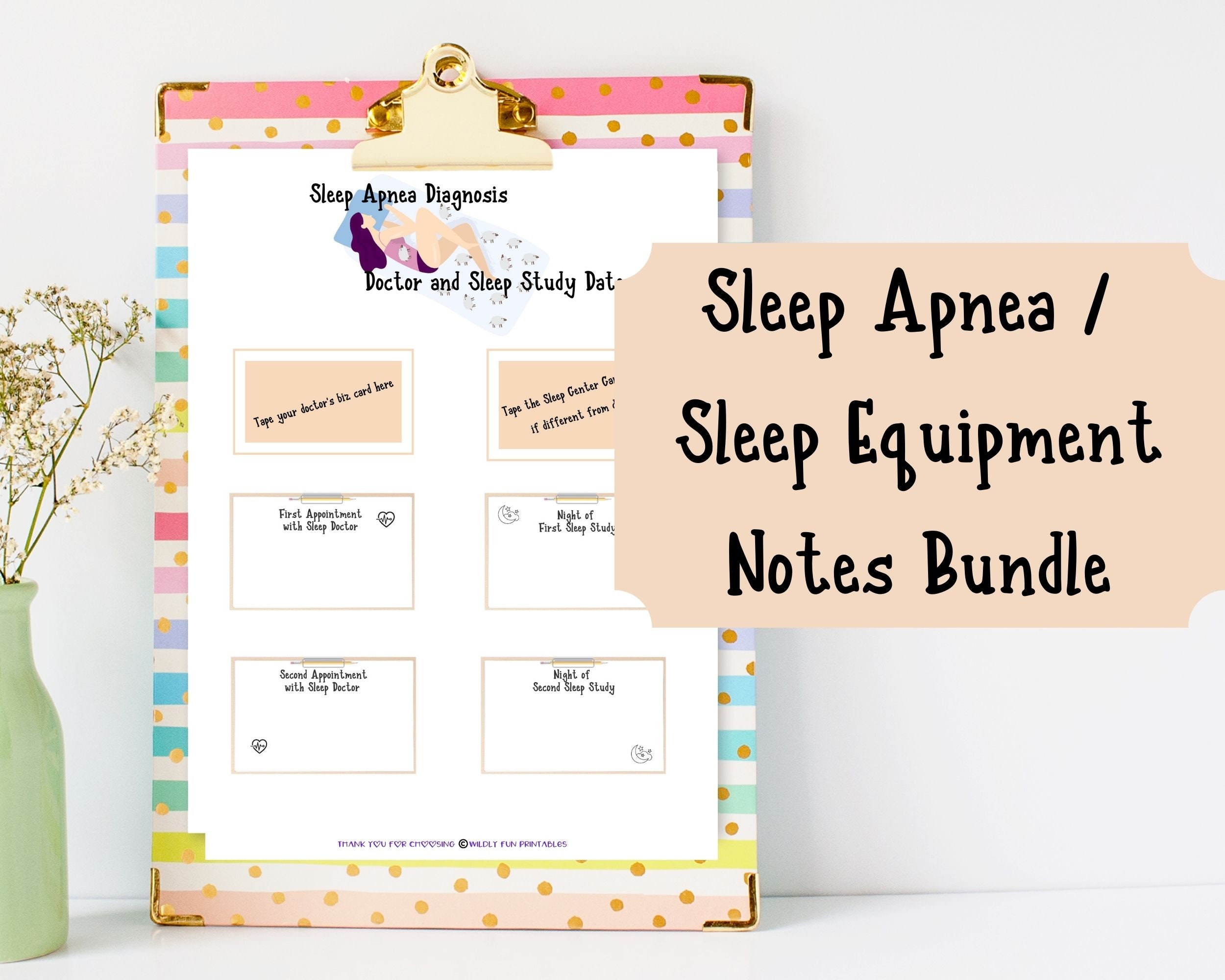 Sleep Apnea Sleep Equipment Notes Bundles for Women - Etsy