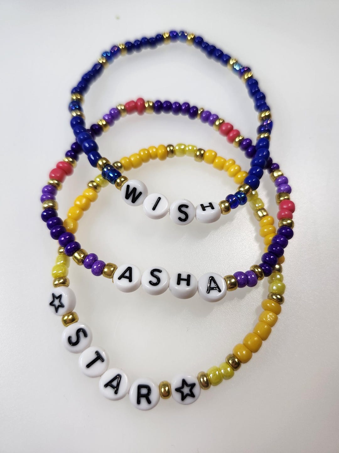 WISH - Disney Movie Inspired Bracelets (set of 3). Asha - Star -wish - Etsy