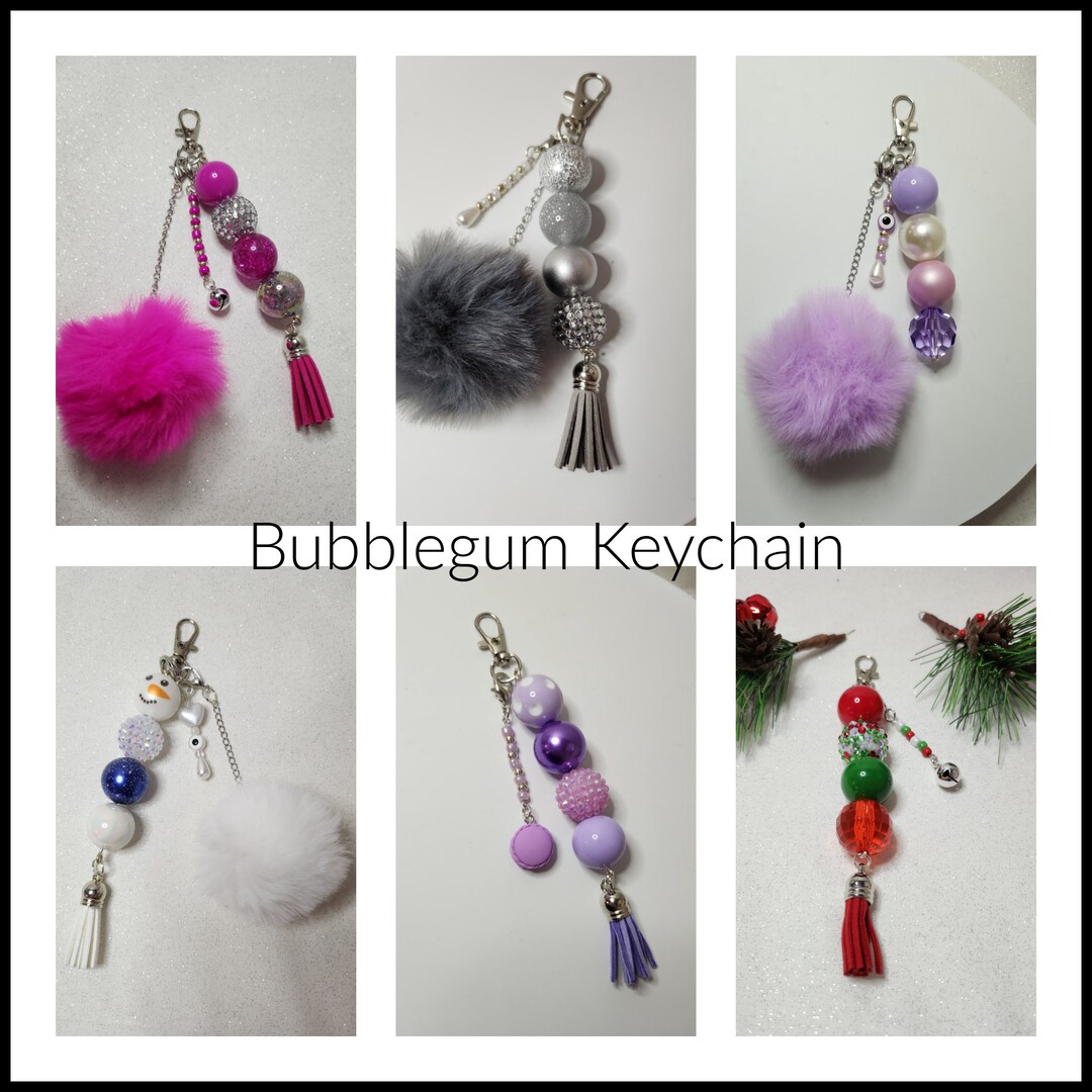 Bubblegum Trending Keychains, Purse Charms - Etsy