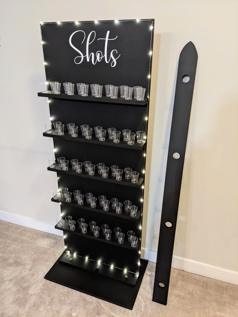 Shot Wall With Shot Ski Shot Glass Display Shot Stand Bar Etsy