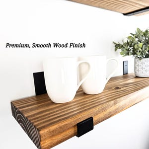 Real Wood Shelves, Set of 2, Industrial Farmhouse Style Shelving for ...