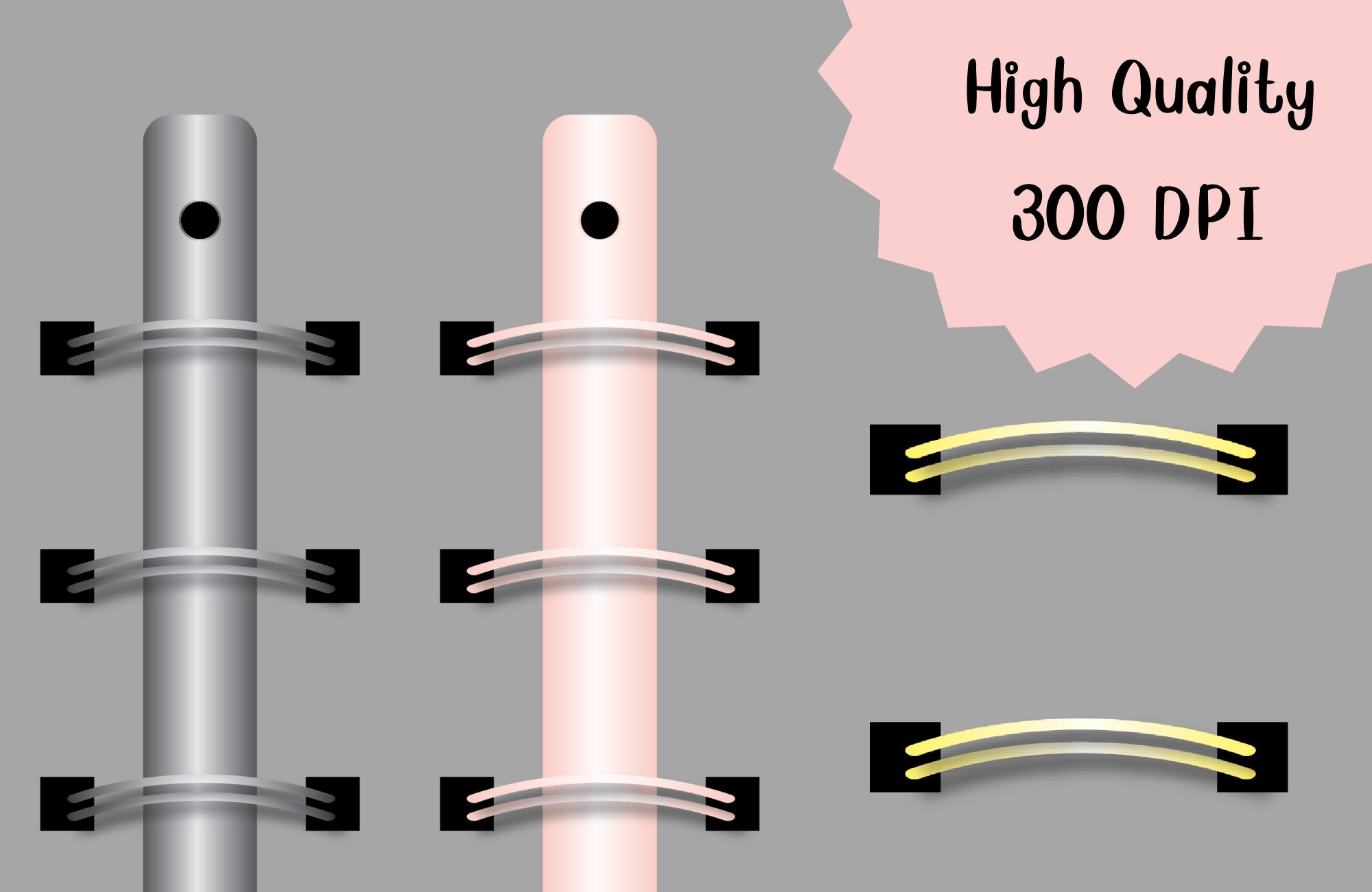 Digital Binder Rings Set 6 Pastel Colors for Planner | Journal ...