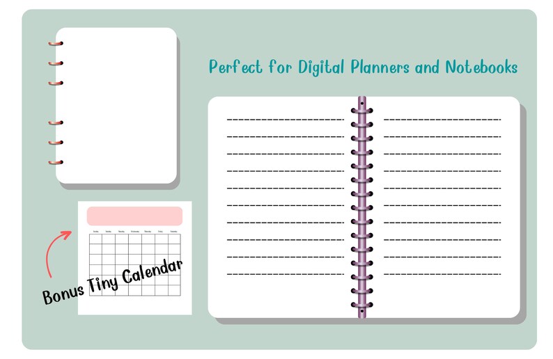 Digital Binder Rings Set 5 Colors for Planner | Journal | Goodnotes - Etsy