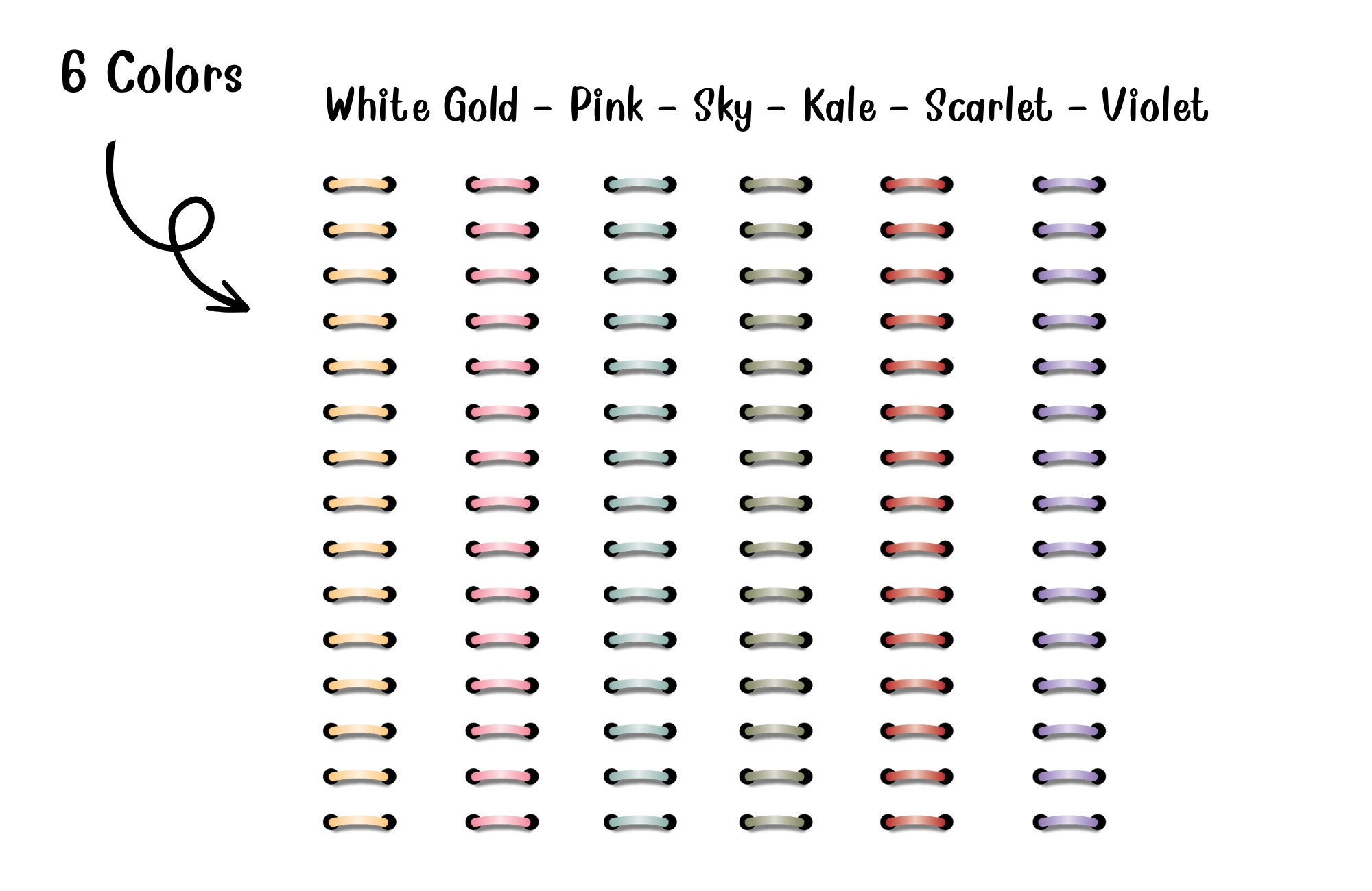 Digital Binder Rings Set 6 Colors for Planner | Journal | Goodnotes - Etsy