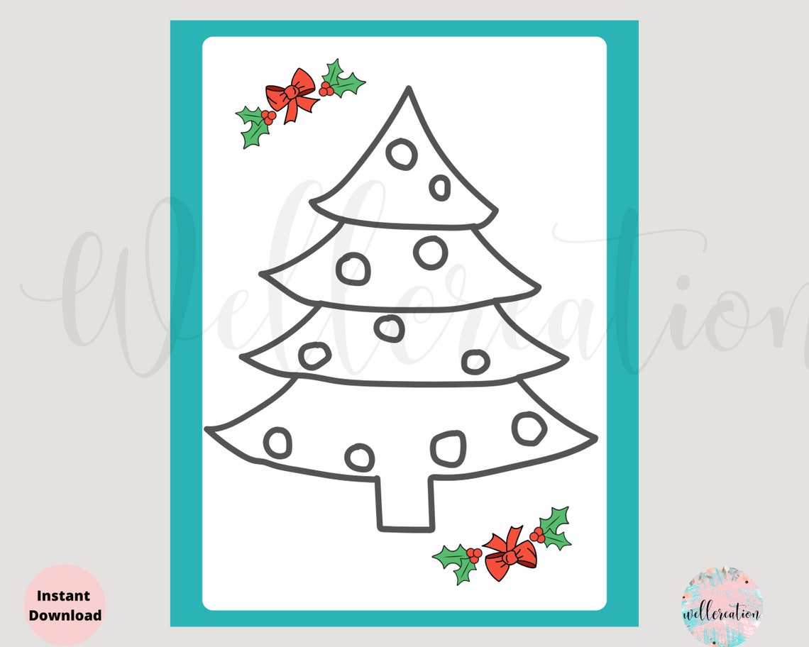 Christmas Tree Coloring Pages, Holiday Coloring Activities for Kids ...