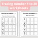 Number Tracing Practice Sheet 1 to 20,printable Worksheets, Trace and ...