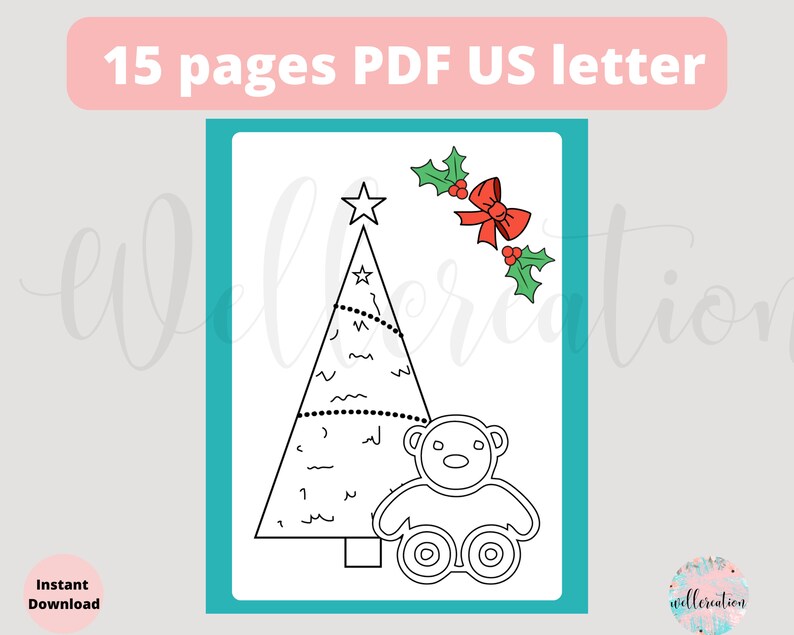 Christmas Tree Coloring Pages, Holiday Coloring Activities for Kids ...