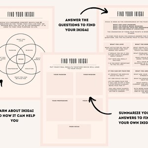 Find Your IKIGAI Workbook Life Purpose | Passion Workbook | PDF DINA4 ...