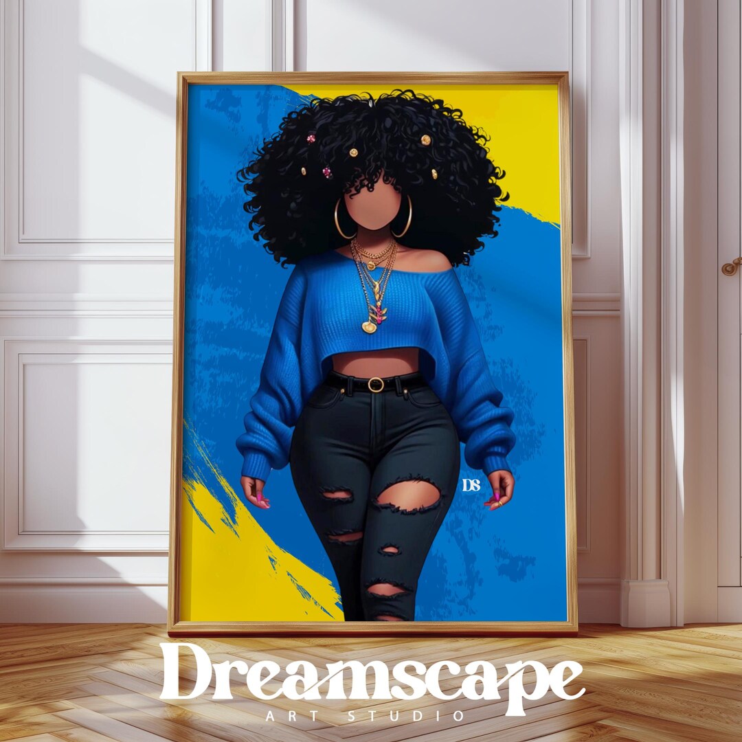 Baddie Blue | Wall Art - Etsy