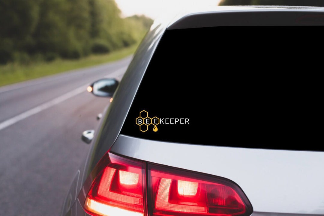 Beekeeper Permanent Vinyl Decal, Honey Bee Decal, Bee Vinyl Sticker ...