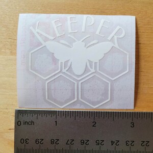 Beekeeper Permanent Vinyl Car Decal, Honey Bee Decal, Bee Vinyl Sticker ...