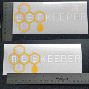 Beekeeper Permanent Vinyl Decal, Honey Bee Decal, Bee Vinyl Sticker ...