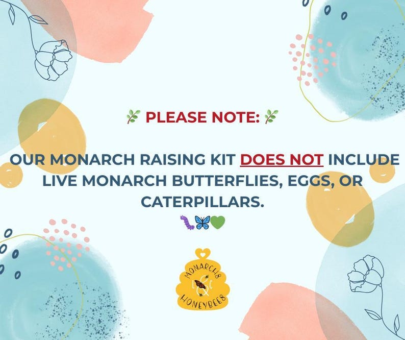 Monarch Butterfly Raising Kit With Habitat Cage, Milkweed Seeds ...
