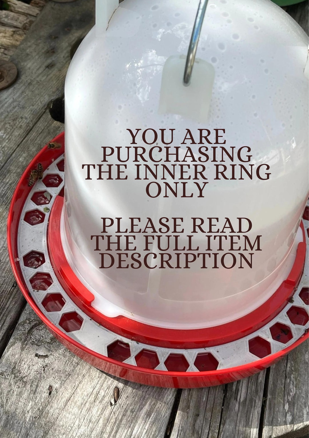 Bee Waterer Ring-designed to Fit Inside the "flock Party 5 Qt. Poultry ...