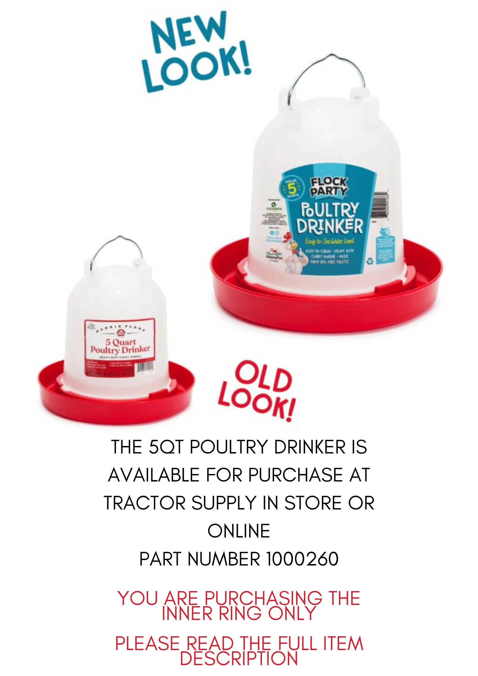 Bee Waterer Ring-designed to Fit Inside the "flock Party 5 Qt. Poultry ...