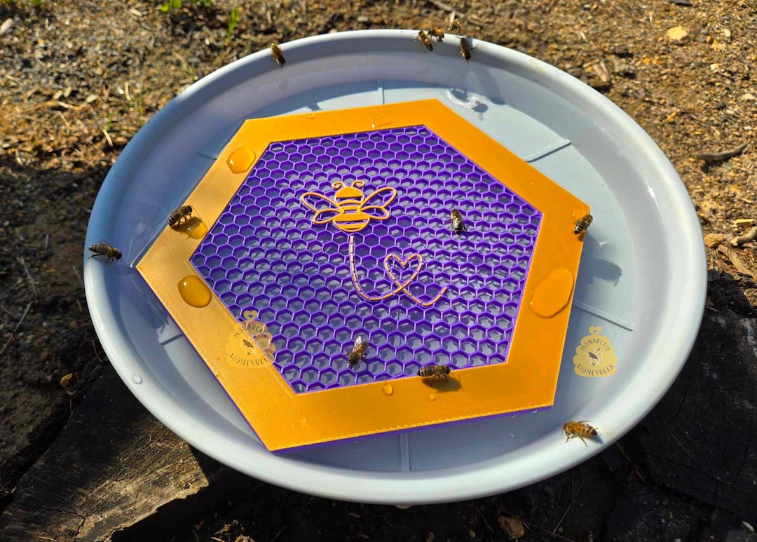 Floating Bee Island With Bee Mosaic, Bee Waterer, Bee Water Station ...