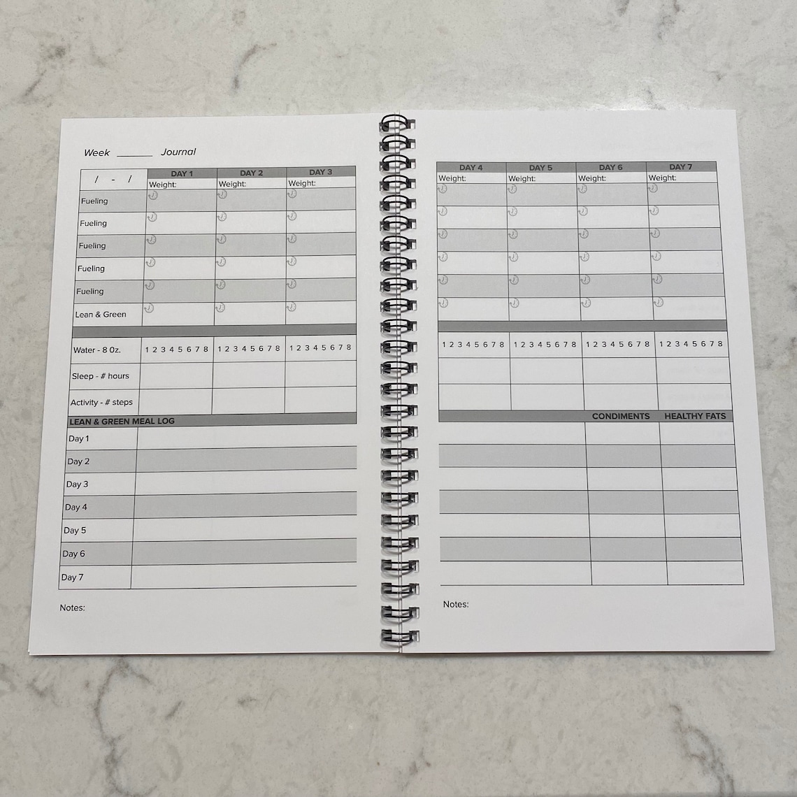 5 & 1 Fueling Journal Compatible With OPTAVIA® Optimal Weight Plan ...