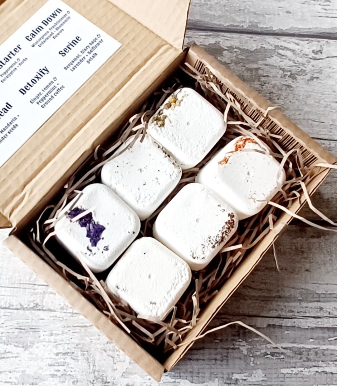 Aromatherapy Shower Steamer Spa Gift Box Shower Bomb Natural Essential ...