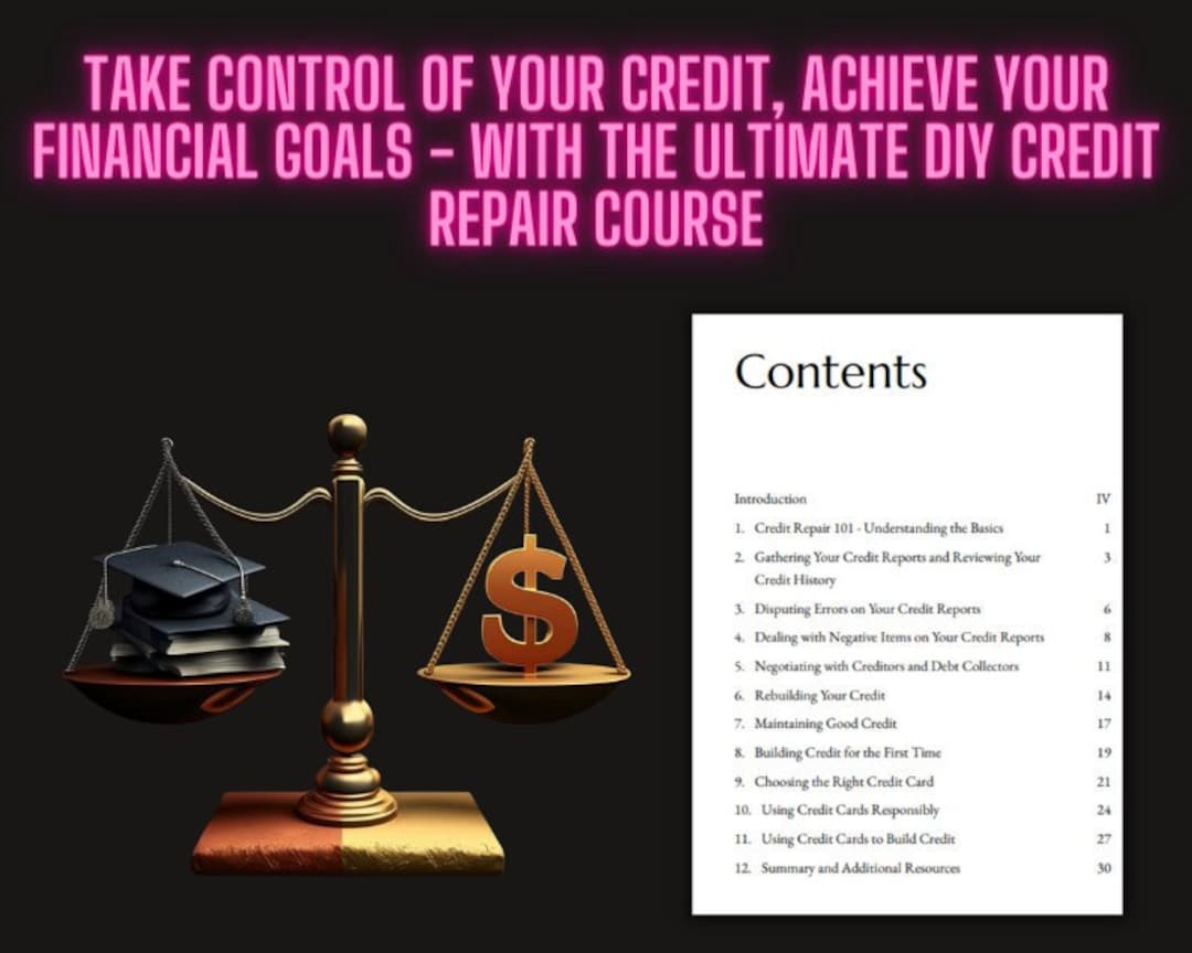 Credit Repair Resources and Tools Credit Repair Kit Ebook - Etsy