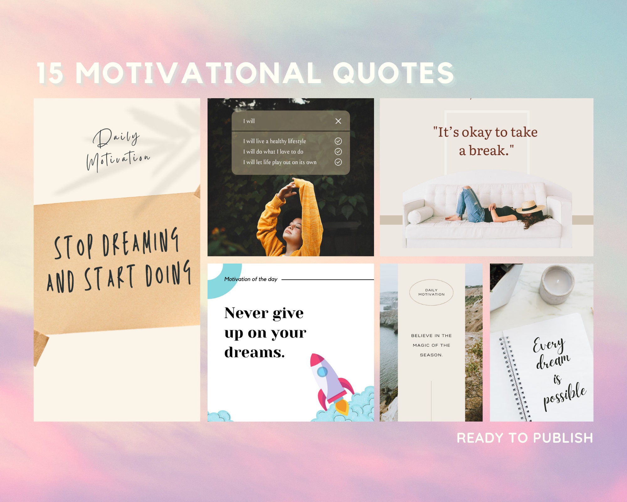 15 Motivational Quotes for Instagram Pre Made Motivational Quotes ...
