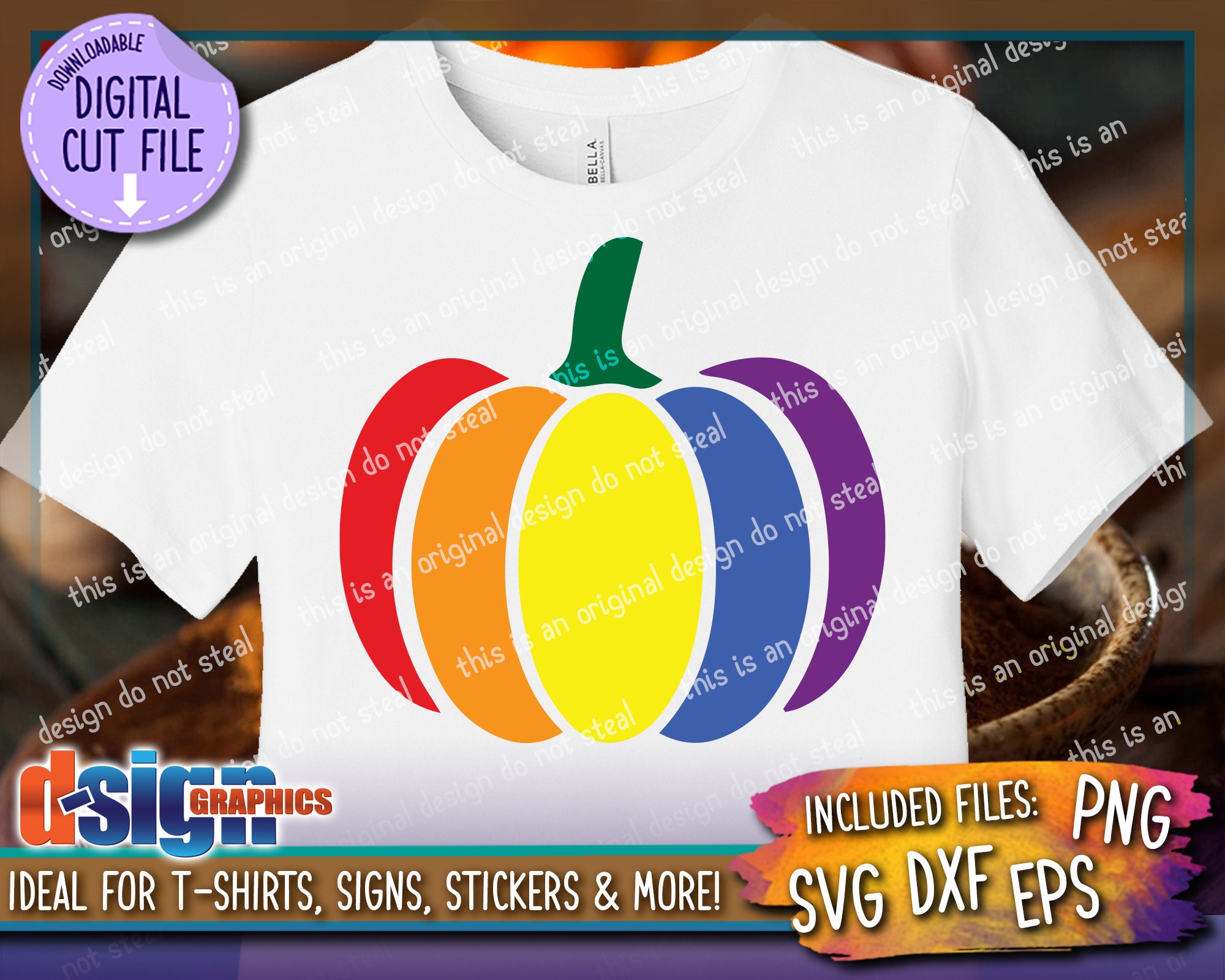 Pride Pumpkin - SVG Digital Download Vector Artwork File Ideal for T ...