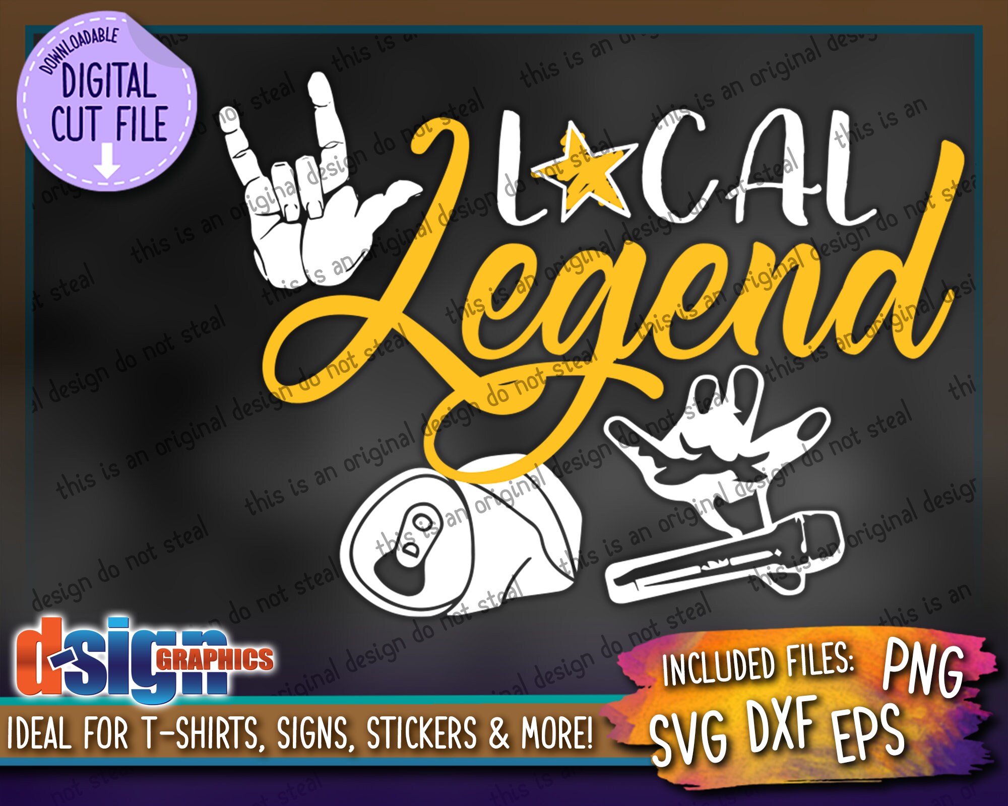 Local Legend SVG Digital Download Vector Artwork File Ideal for T ...