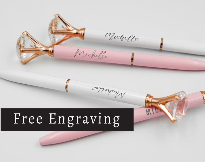 Diamond Pen, Pretty Pen, Personalized Women Pen, Bachelorette Party ...
