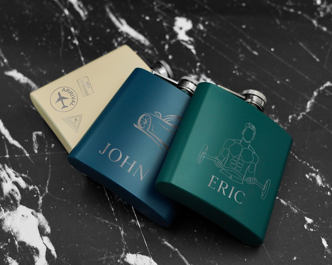 Men Flask Custom Flask for Men Groomsman Gift Personalized - Etsy