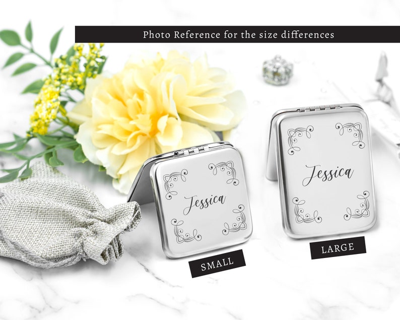 Personalized Compact Mirror, Custom Pocket Mirror, Engraved Pocket ...