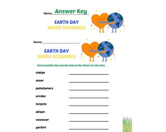 April Fool's Day Printable Word Scramble and Answer Key, Instant ...