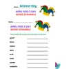 April Fool's Day Printable Word Scramble and Answer Key, Instant ...