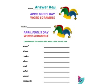 Earth Day Word Scramble and Answer Key Printable, Instant Download ...