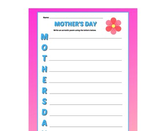 Mother's Day Printable Word Scramble and Answer Key, Instant Download ...