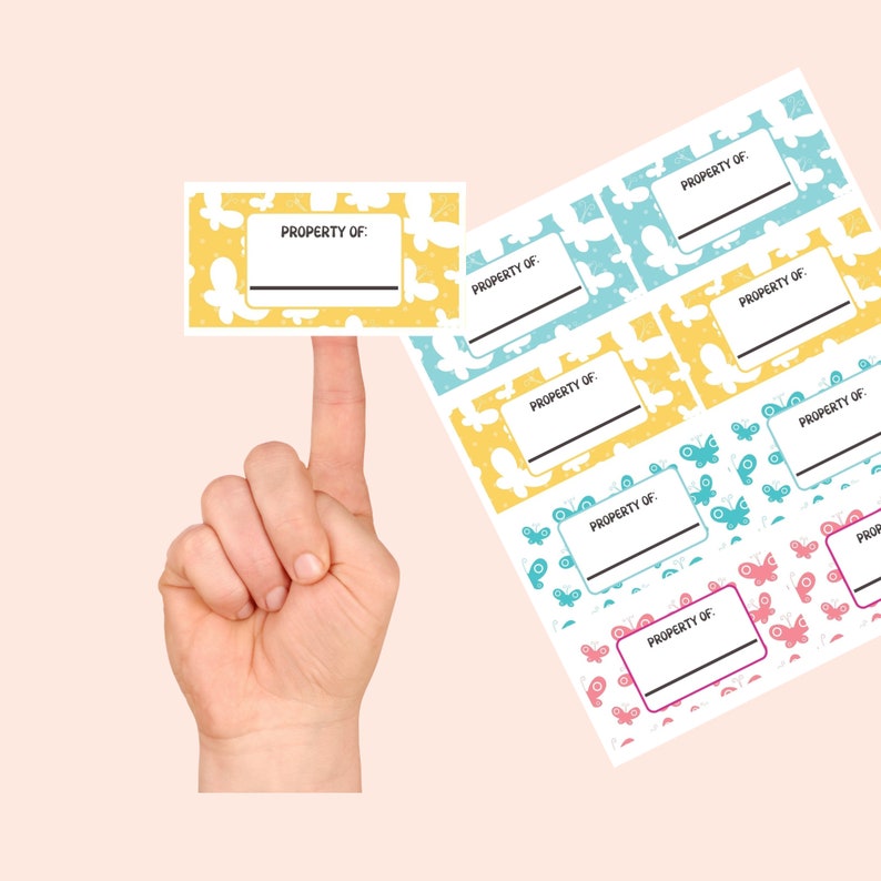 Printable Labels Property of Labels Instant Download - Etsy Australia