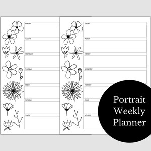 Printable Blank Calendar / Weekly Planner / Minimalistic Planner ...