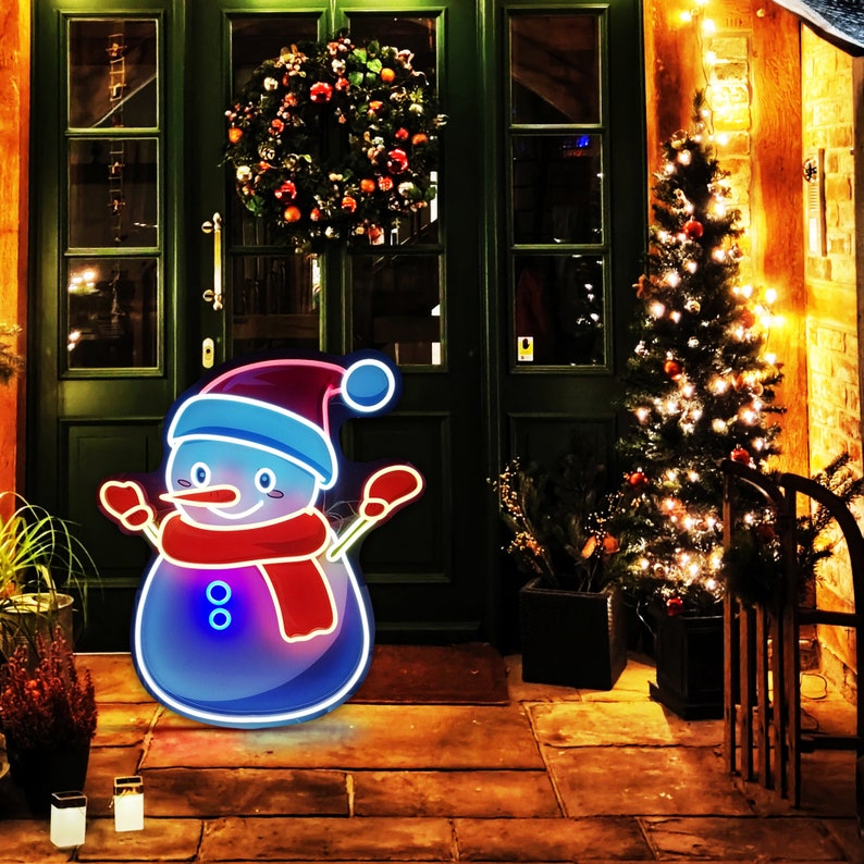 Snowman/santa LED Christmas Lights -3D UV Print Christmas Lights ...