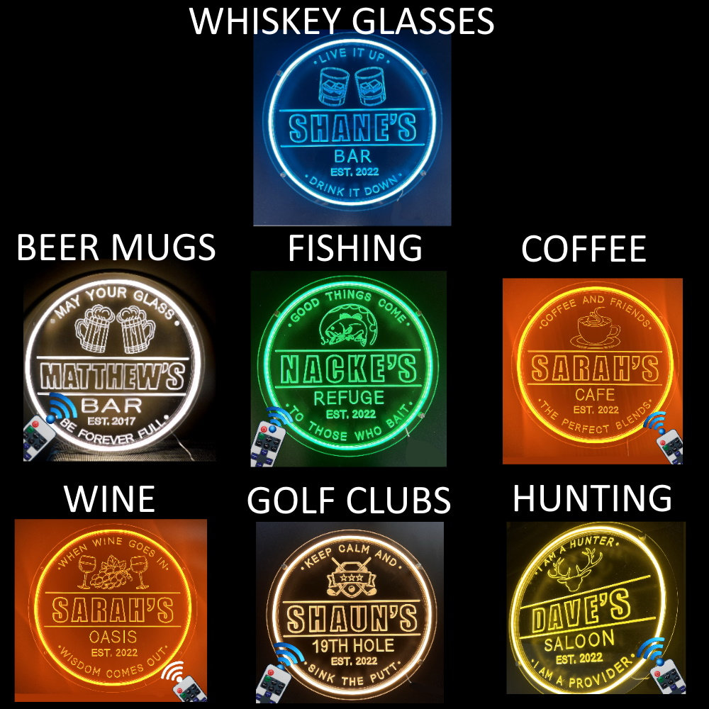 Personalized Coffee Signs for Coffee Bar- Custom LED Coffee and Tea ...