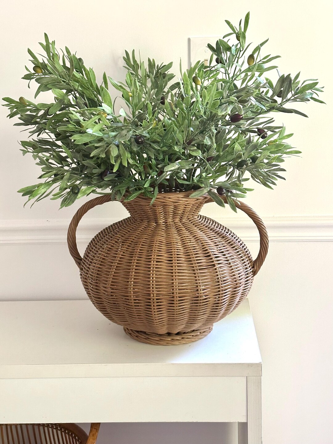 Realistic Faux Olive Stem, Olive Stems for Home Decor, Greenery Stem ...