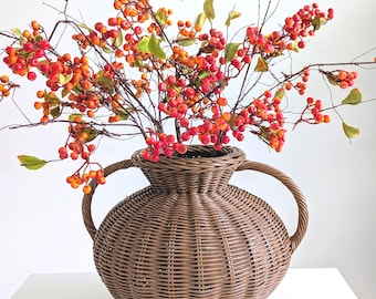 Red Berry Stems, Christmas Berry Stems, Faux Berry Stems for Fall ...