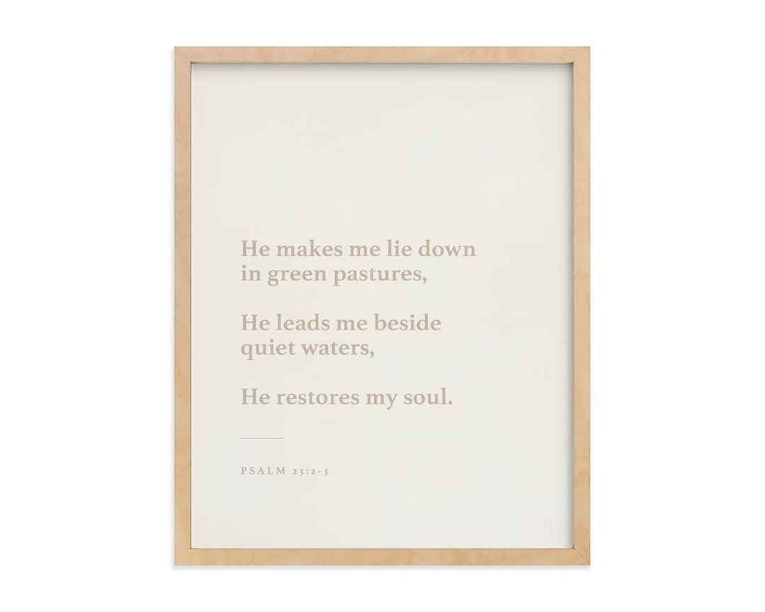 Psalm 23 Wall Art Print Digital Download Print Bible Verse - Etsy