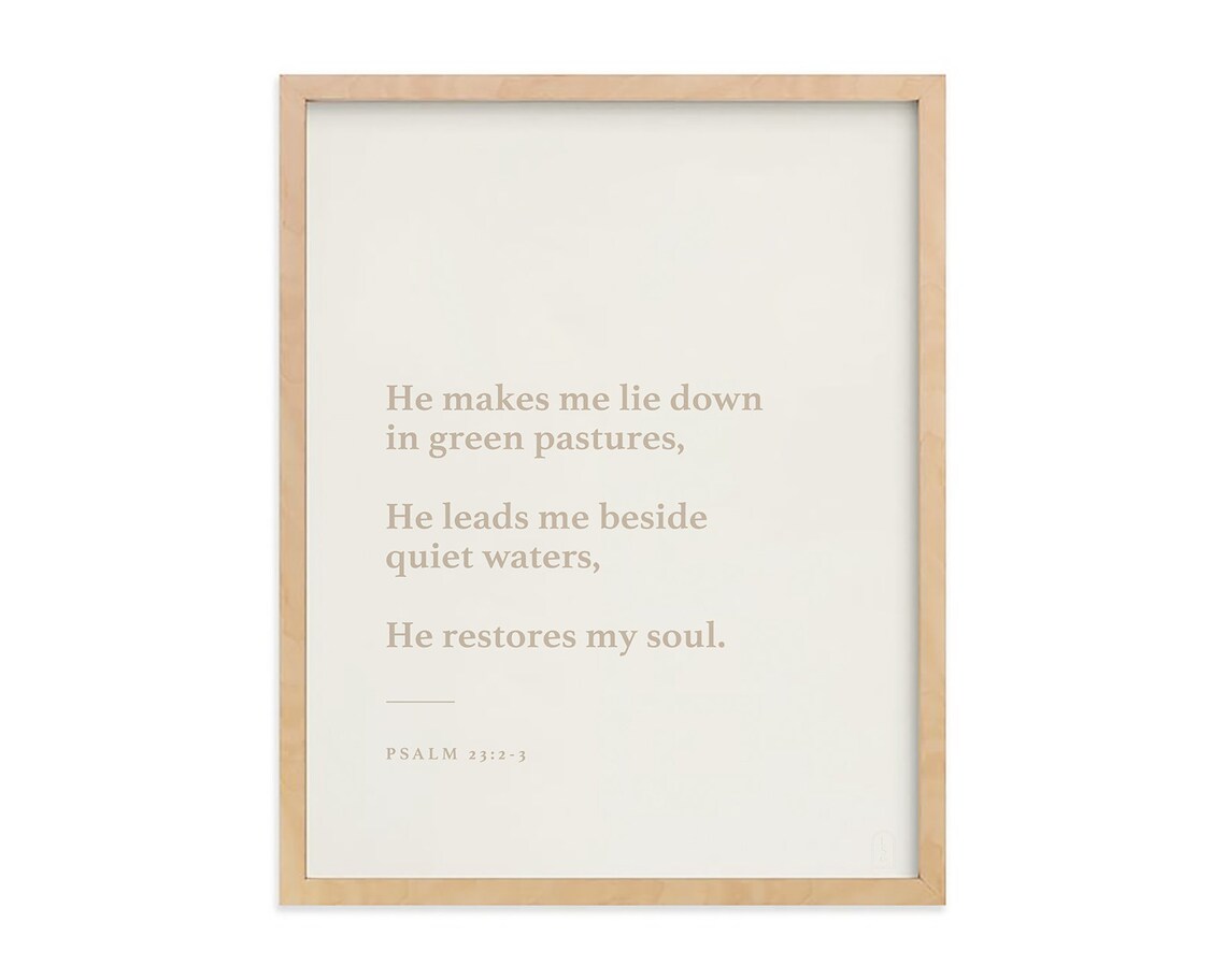 Psalm 23 Wall Art Print Digital Download Print Bible Verse - Etsy
