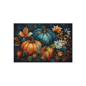 Cozy Fall Outdoor Rug Pumpkin Fall Design Autumn Home Decor - Etsy