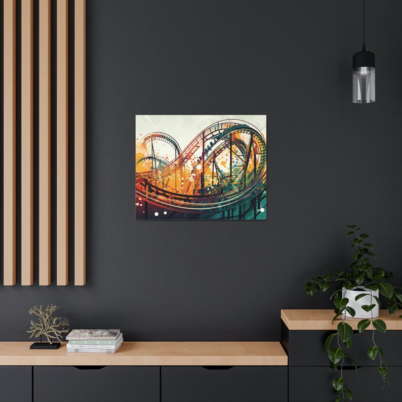Thrilling Roller Coaster Ride Wall Art - Etsy