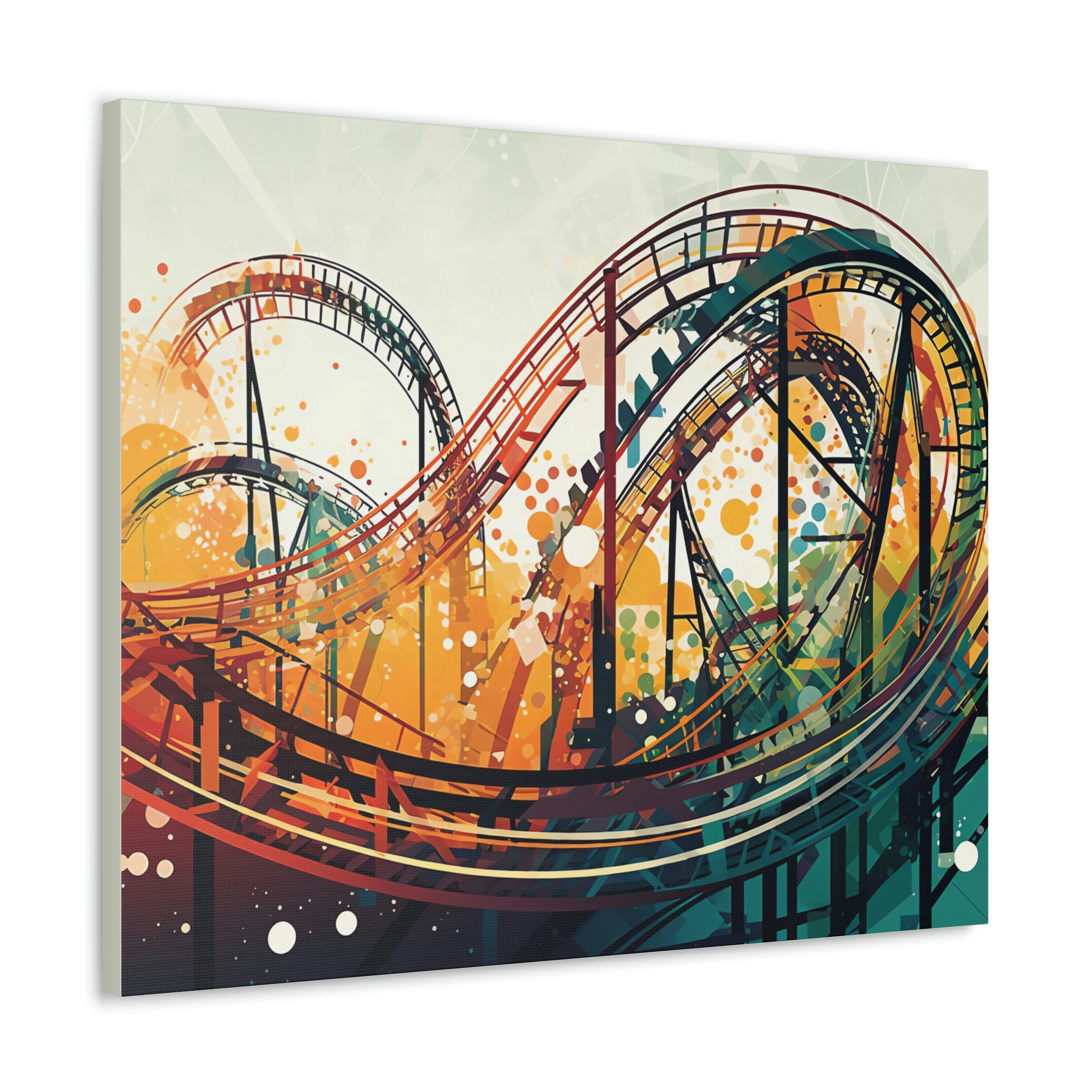 Thrilling Roller Coaster Ride Wall Art - Etsy